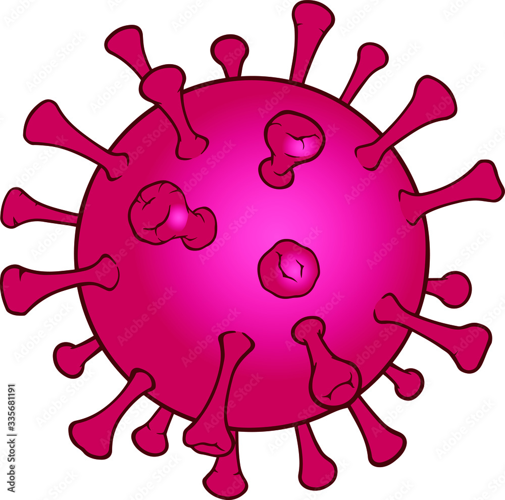 Vector drawing of a coronavirus (covid-19) color Stock Vector | Adobe Stock