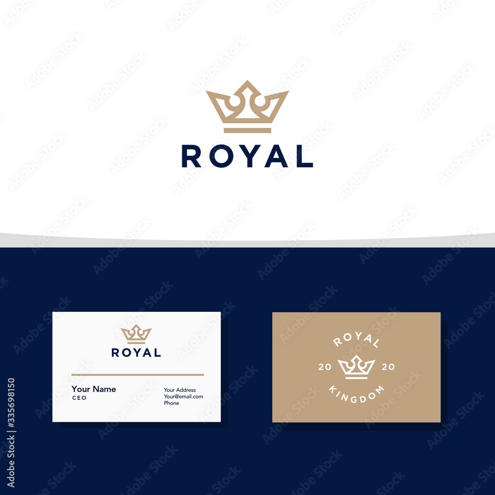 Elegant crown logo design. Premium Vector Stock Vector | Adobe Stock