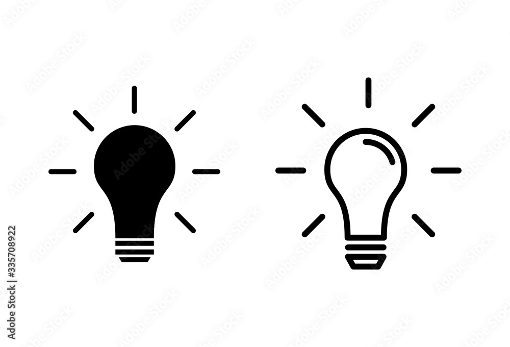 Lamp icons set on white background. Light bulb icon vector. Idea vector icon Stock Vector ...