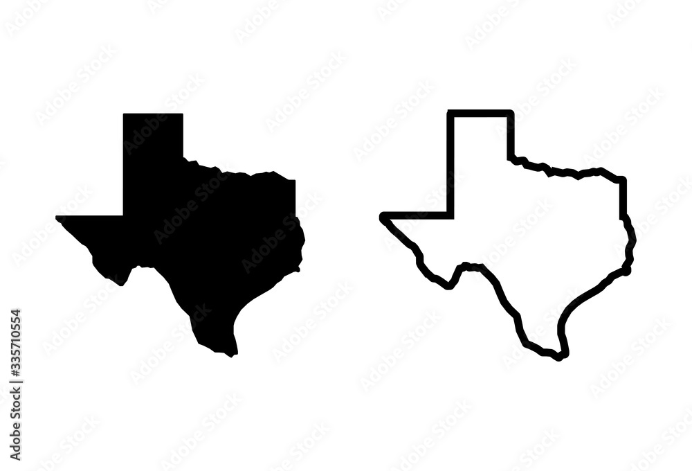 Texas map icons set. Texas map icon. Texas symbol. Stock Vector | Adobe ...