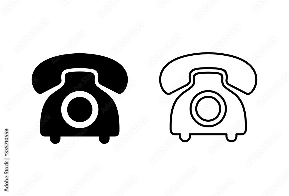 Telephone icons set. Phone icon vector. Call icon vector. Stock Vector ...
