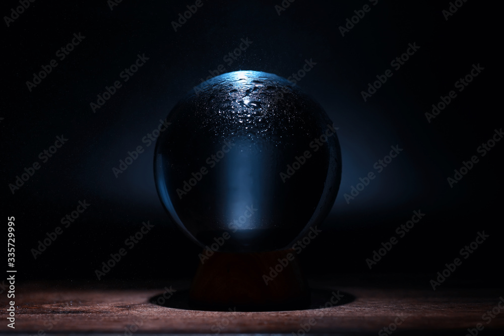 Crystal ball to predict the fate. Guessing for the future. Stock Photo ...