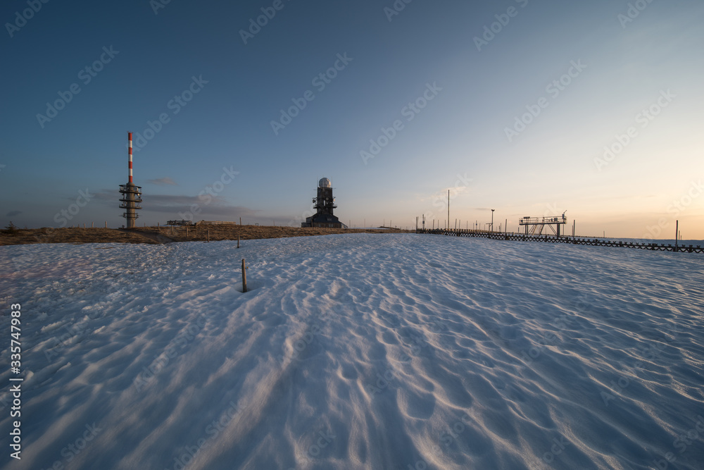 Feldberg summit 1493m. In the southern Black Forest in Germany, on the ...