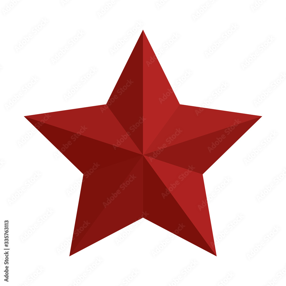 Red star logo vector isolated on white background Stock Vector | Adobe ...