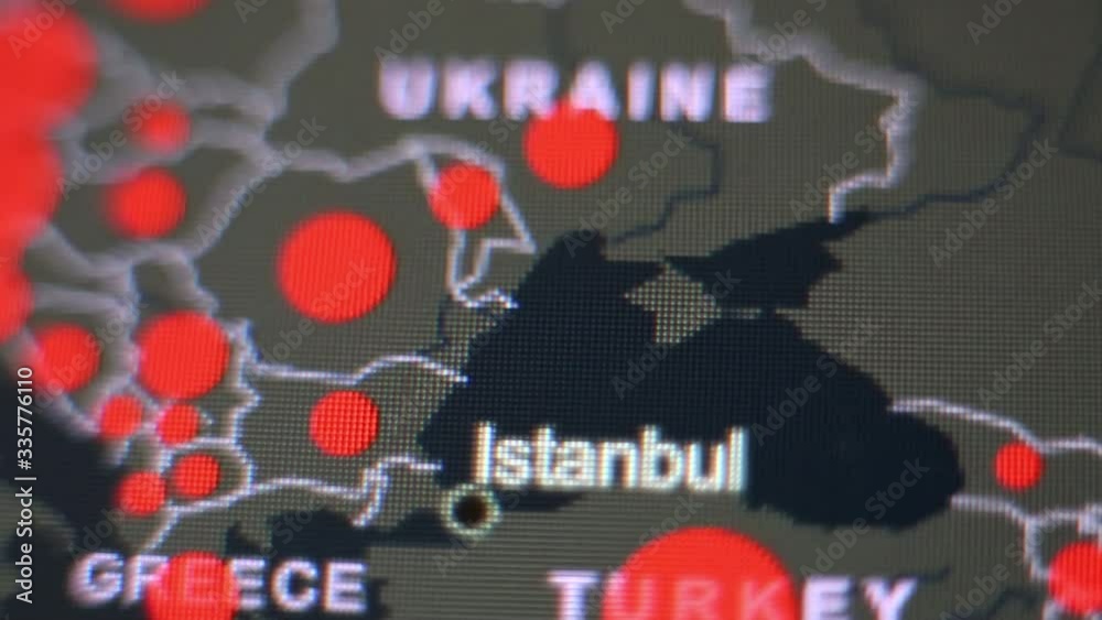 Coronavirus (Covid 19) map of Europe Stock Video | Adobe Stock