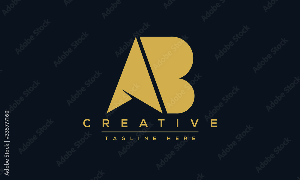 AB Letter logo Design Template Vector. Modern letters A B, A&B Alphabet ...