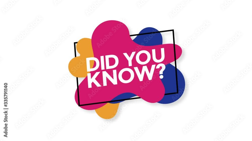 Did you know banner animation motion graphic on white background Stock ...