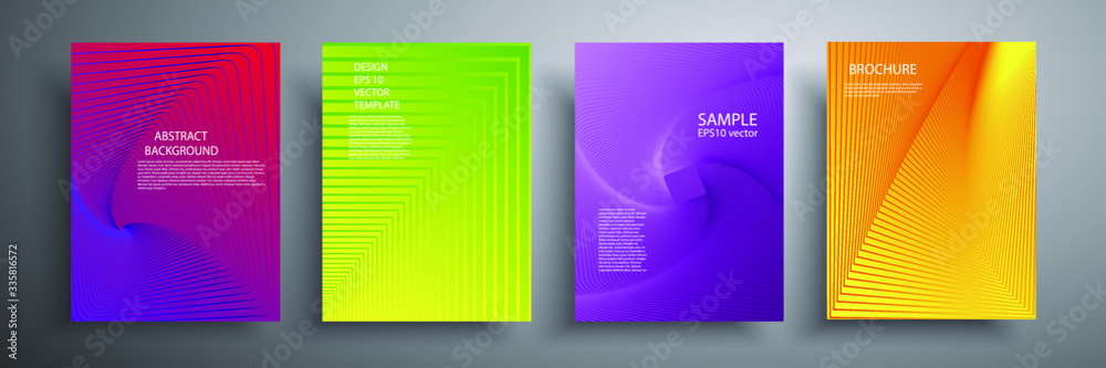 Vector illustration of a cover with graphic geometric elements.Colorful ...