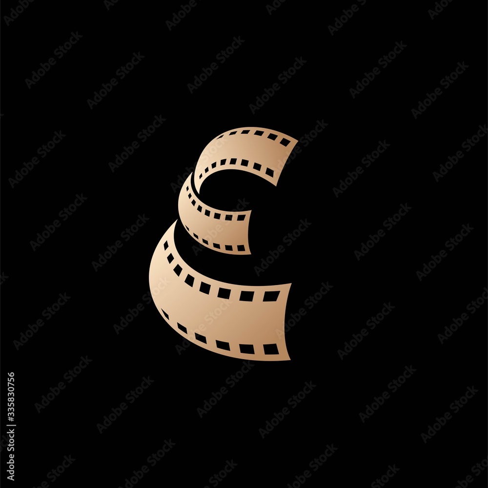 entertaiment film logo design, letter e logo design Stock Vector ...