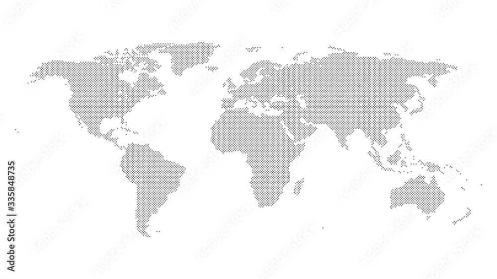 squares world map vector icon, countries and continents Stock Vector ...