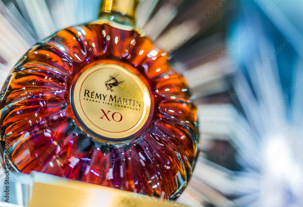 Bottle of Remy Martin cognac Stock Photo | Adobe Stock