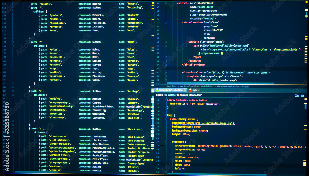 Foto de Java lines of code for website application. Script language for ...