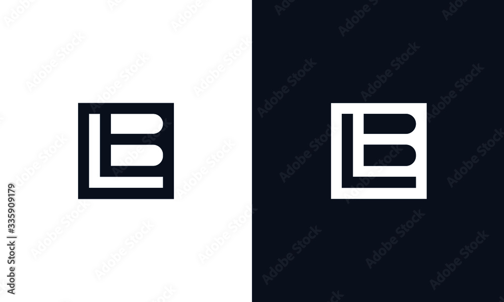 Minimalist Abstract elegant line art letter lb logo. You can find ...