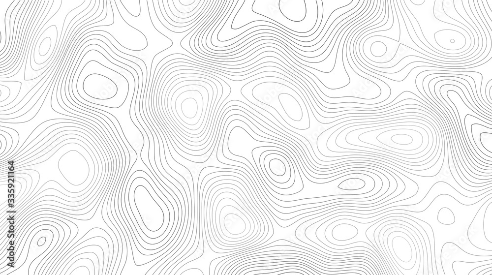 Simple Topographic Map Black And White