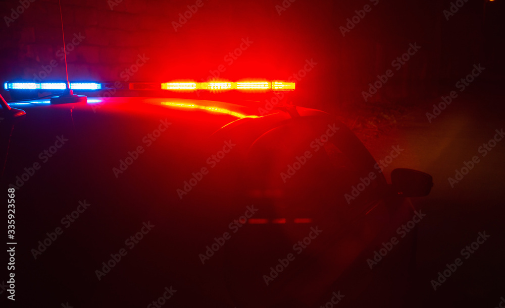 Police Car Lights Flashing