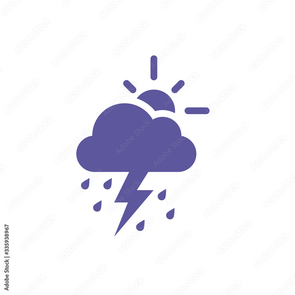 Weather pictogram. Forecast icon. Partially overcast symbol. Cloudy day ...