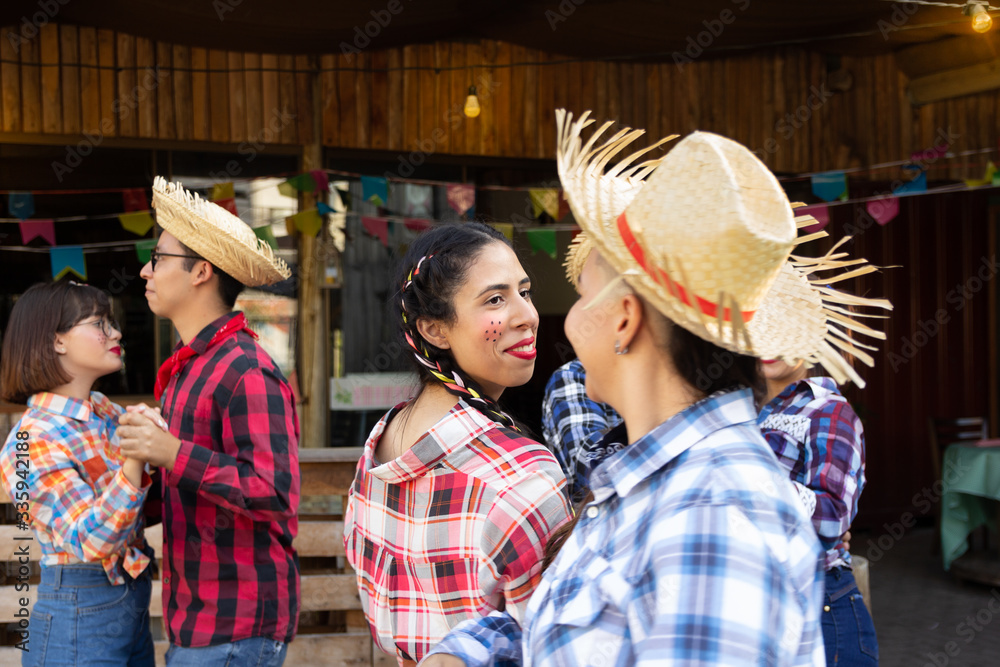 Festa Junina in Brazil, known as brazilian June Festival. Joyful ...