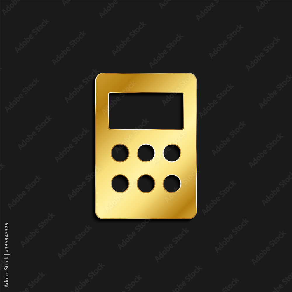 mobile, phone gold icon. Vector illustration of golden style Stock ...