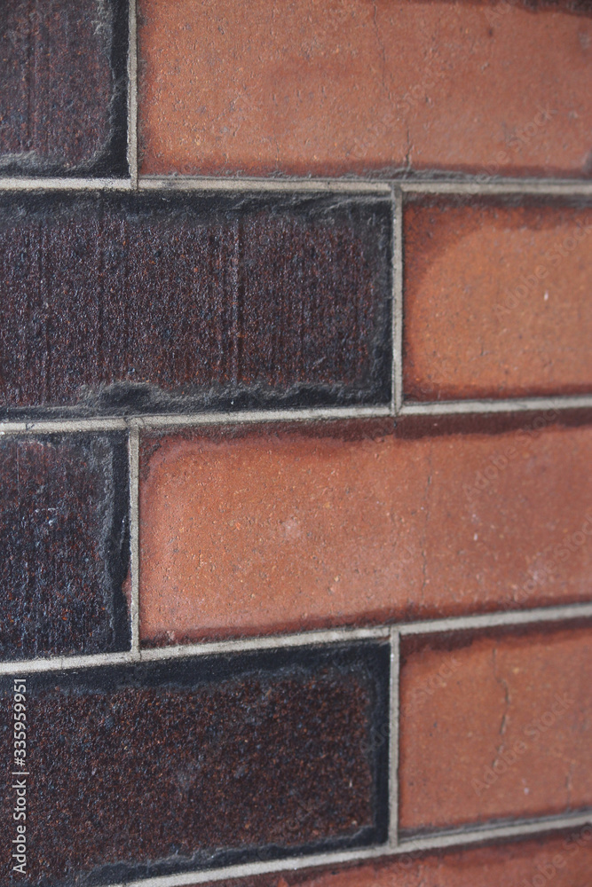 Vintage tuck pointed red and black brick work on a Federation house ...