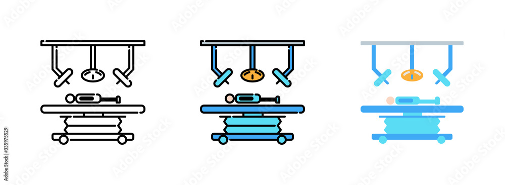 operating room icon set isolated on white background for web design ...