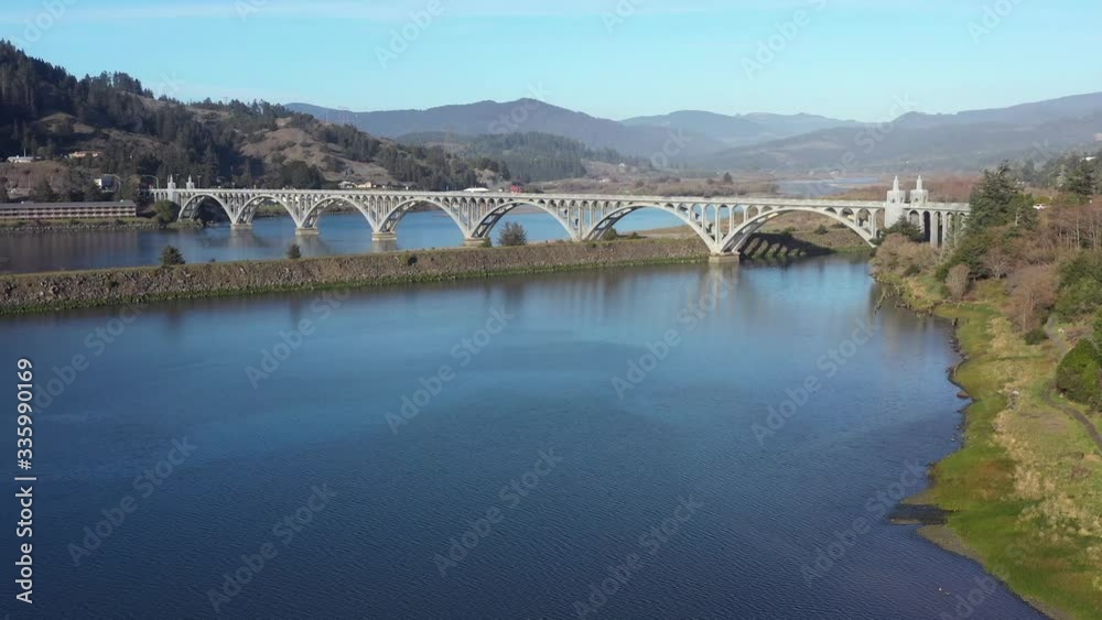 Isaac Lee Patterson Bridge also known as the Rogue River Bridge. A ...