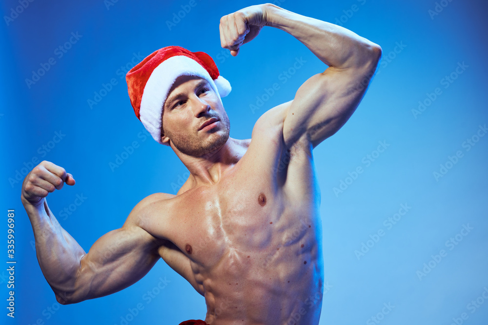 muscular santa claus Stock Photo | Adobe Stock