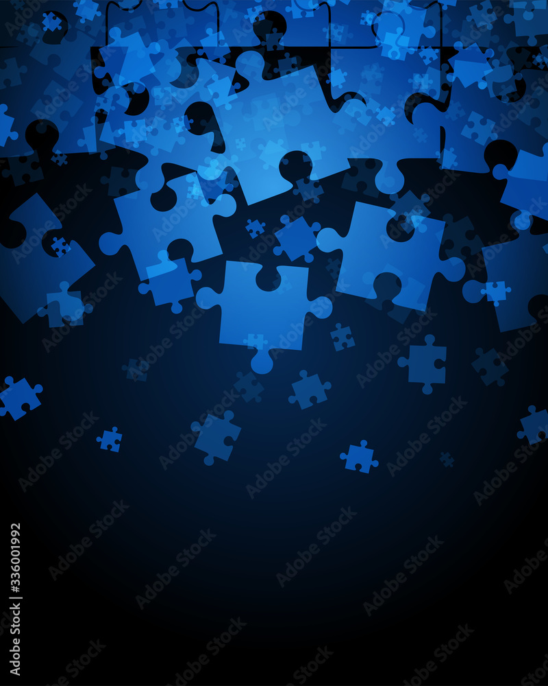 Pieces of puzzle falling down vector illustration Stock Vector | Adobe ...