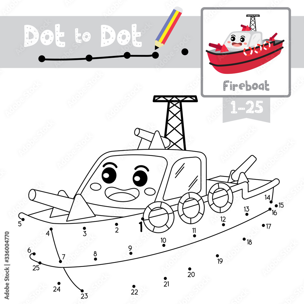 Fire Boat Coloring Pages