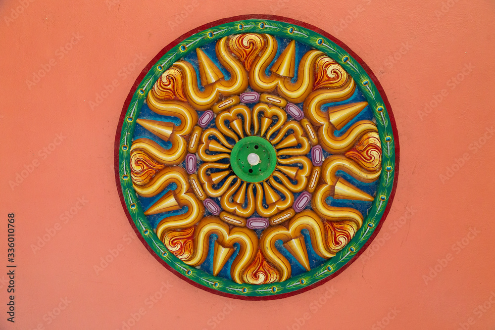 Ceiling of Meenakshi Sundareswarar Temple in the South India, beautiful ...