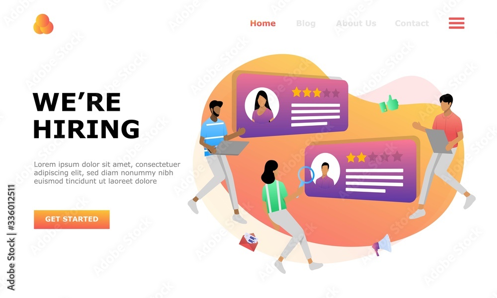 Job Hiring and Online Recruitment Vector Illustration Concept, Suitable ...