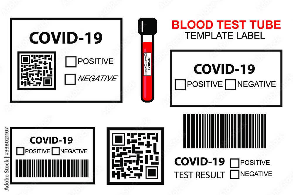 Simple Vector, Various model, Template for Covid-19 Test Tube Label ...