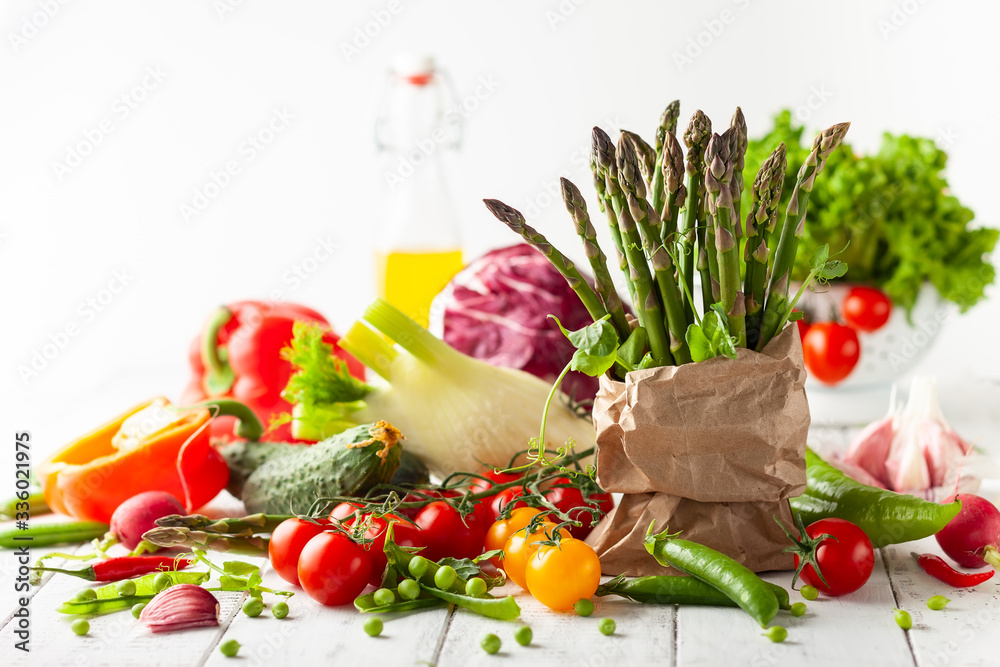 Various types of fresh vegetables Stock Photo | Adobe Stock