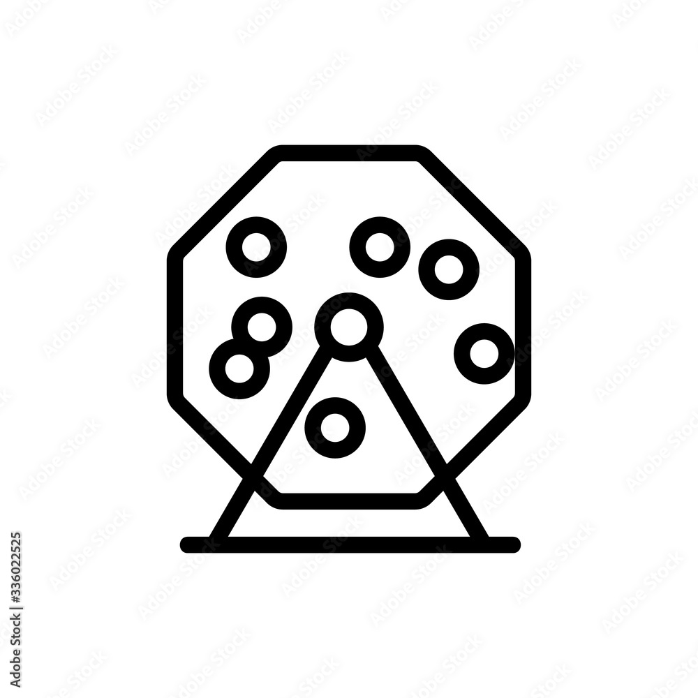 bingo lottery icon vector. bingo lottery sign. isolated contour symbol ...