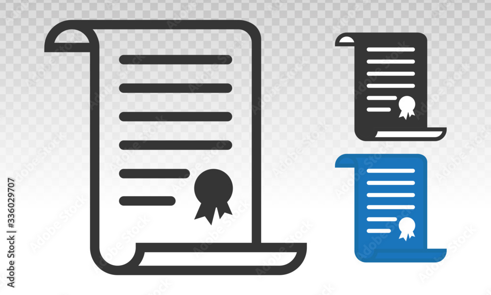 Legal agreement contract line art icon for apps and websites Stock ...