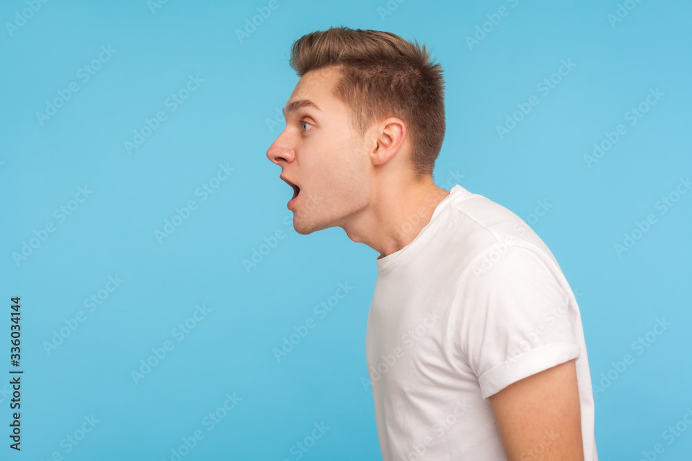 Shocked Man Side View