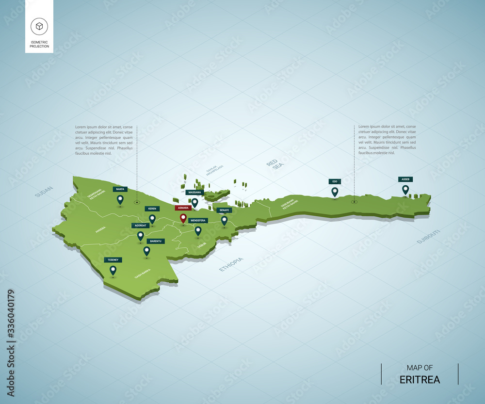 eritrea map with borders