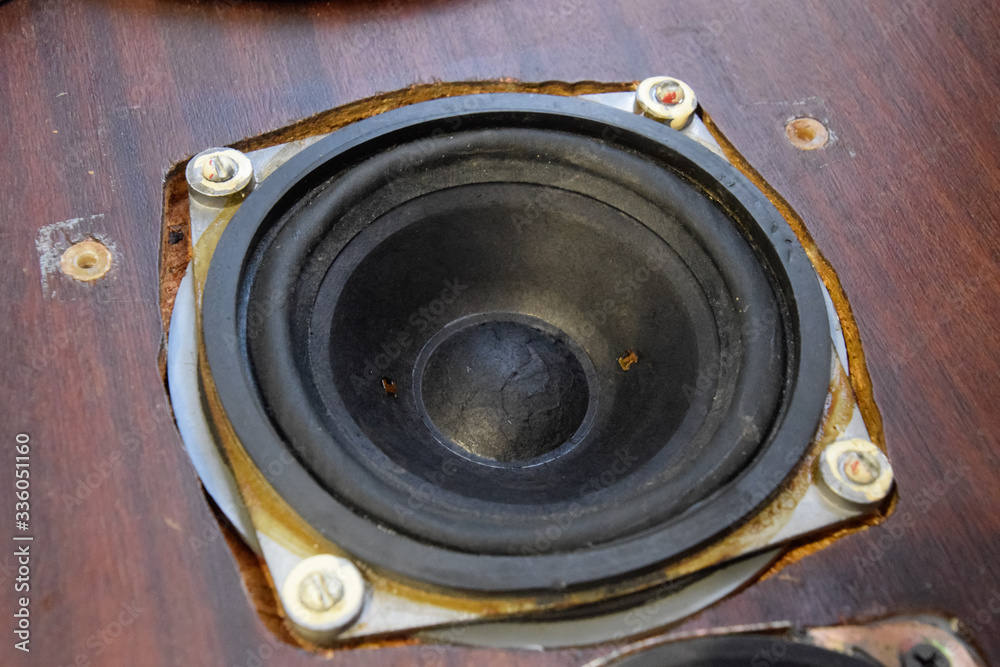 Painting diffusers of speakers with stamp paint to give them aesthetics ...