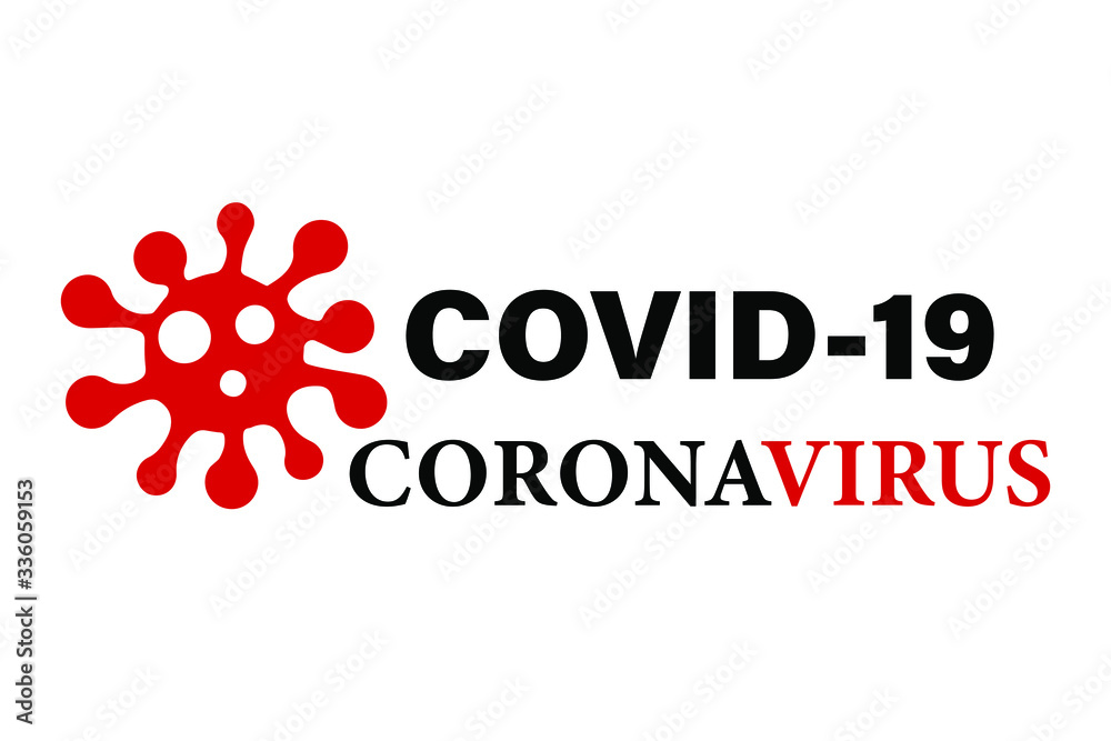 COVID-19 ,Coronavirus concept lettering typography logo Design. The ...