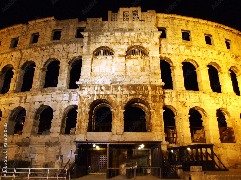 The Pula Amphitheatre, Arena in Pula or Roman amphitheatre in Pula ...