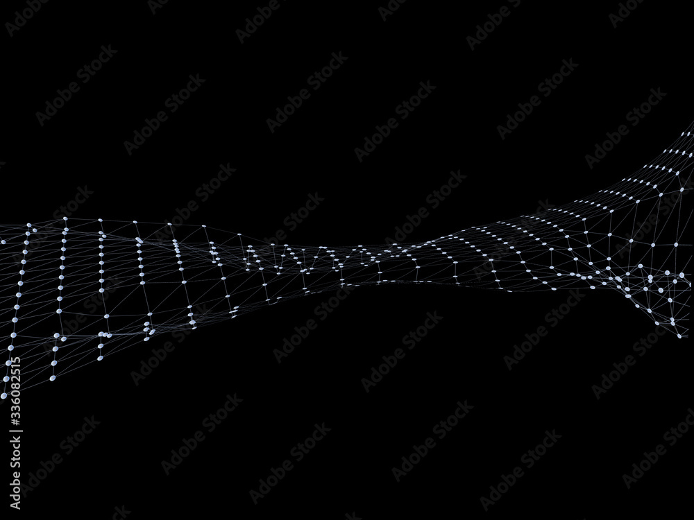 Abstract 3d plexus background technology ,Blockchain Digital data , background particles and ...