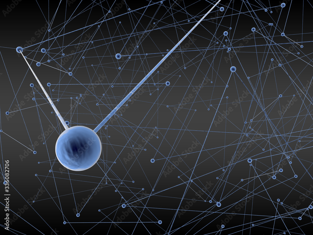 Abstract 3d plexus background technology ,Blockchain Digital data , background particles and ...