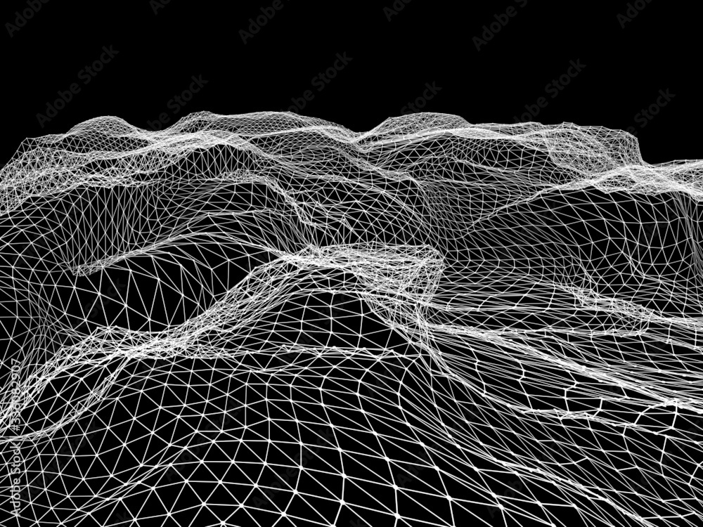 Abstract 3d plexus background technology ,Blockchain Digital data , background particles and ...