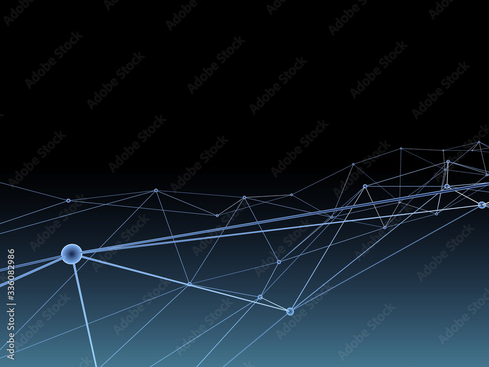 Abstract 3d plexus background technology ,Blockchain Digital data , background particles and ...