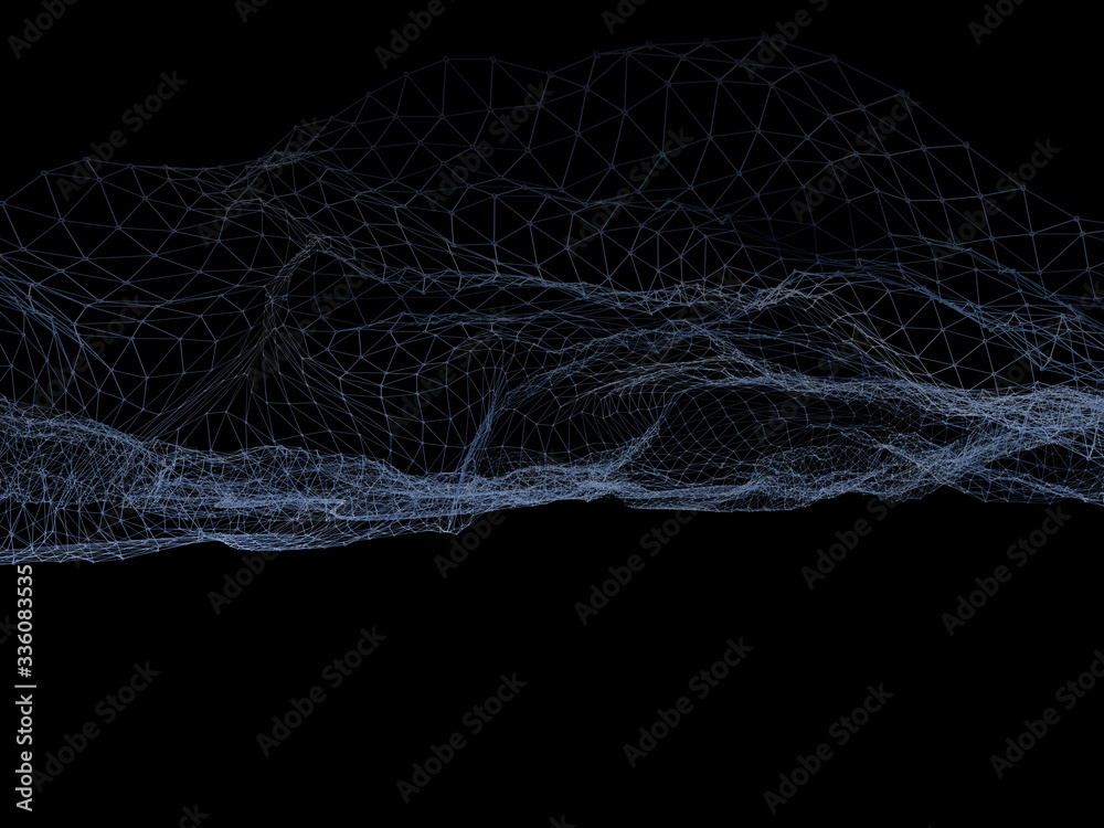 Abstract 3d plexus background technology ,Blockchain Digital data , background particles and ...