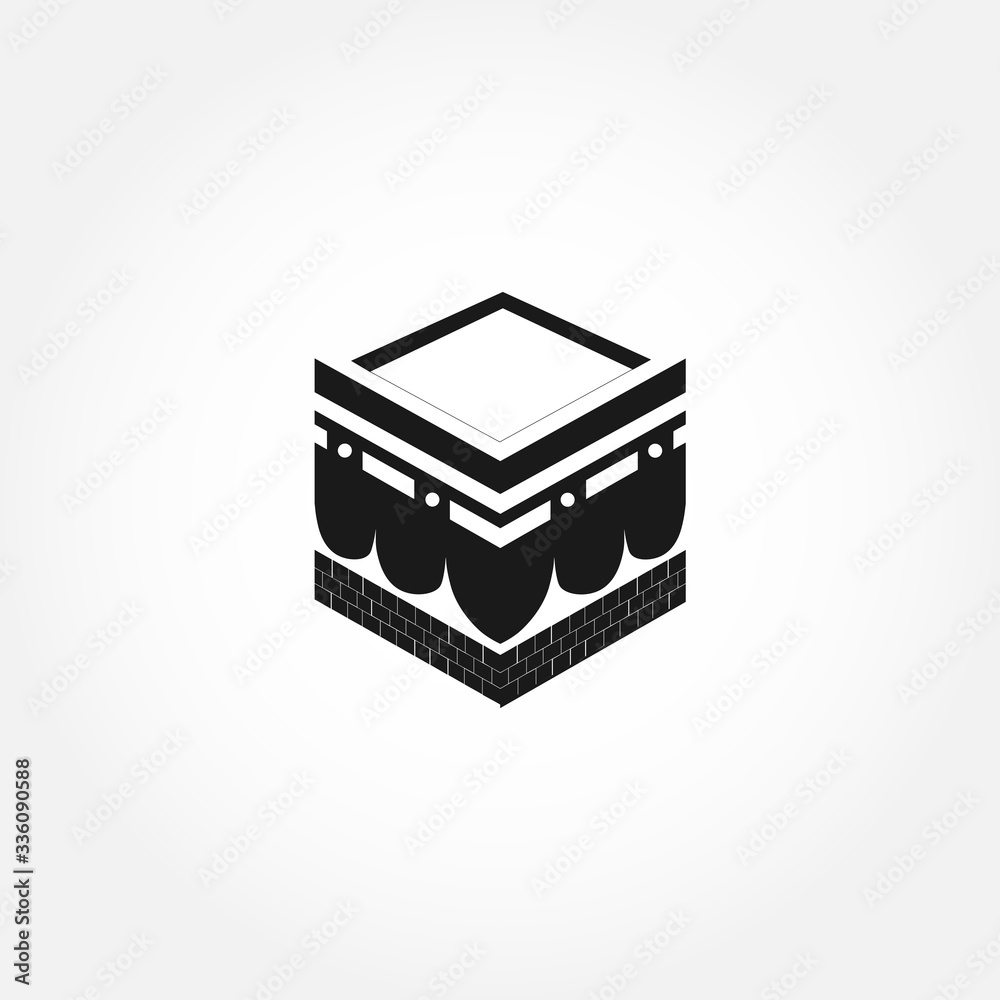 kaaba icon. islam icon isolated design element Stock Vector | Adobe Stock