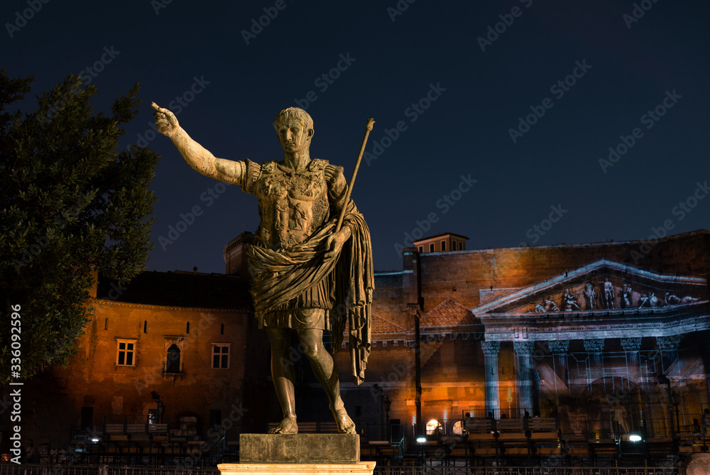Statue of Emperor August, Imperial Forum, Forum of Augustus, Rome ...