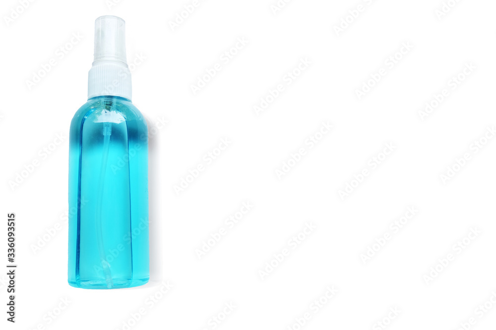 A bottle of Ethanol or ethyl alcohol spray for based hand rub is highly ...