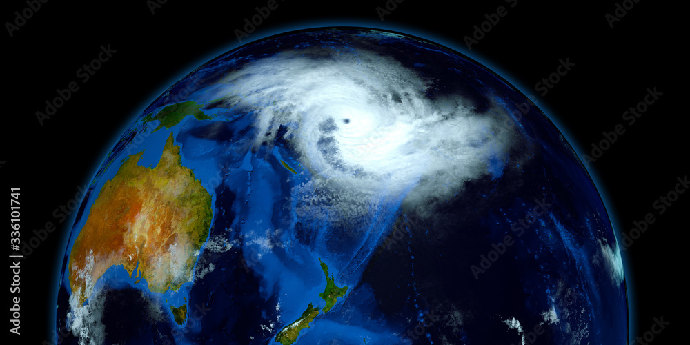 Tropical Cyclone Harold Hurricane 3D illustration. Elements of this ...