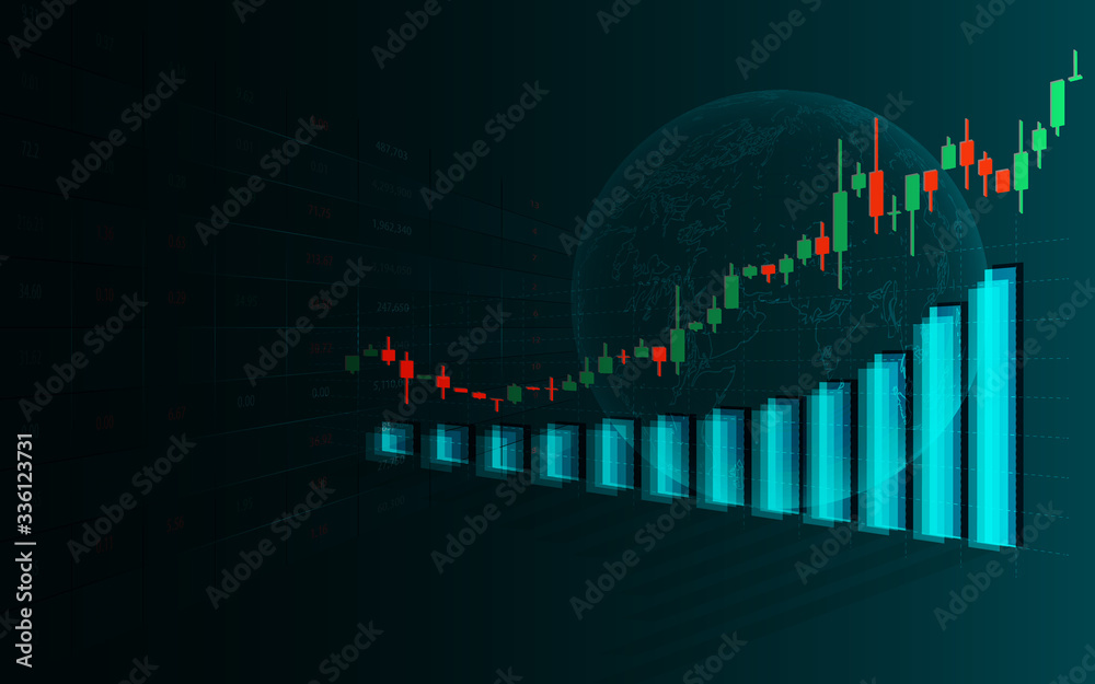 Stock market or forex trading graph in graphic concept suitable for ...