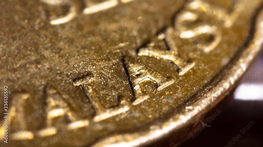 macro photography of 50 Malaysian ringgit cent. The bank negara fifty ...